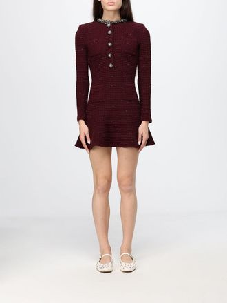 Self Portrait A-Linien-Tweed-Minikleid mit Schmuckkragen und Strass