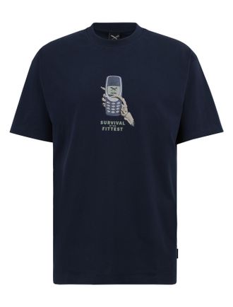 Iriedaily Herren T-Shirt The Fittest Bio-Baumwolle Relaxed Fit XXL Midnight