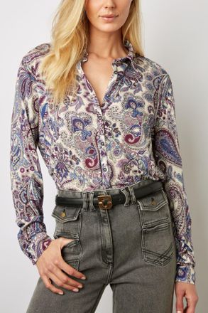 Gerard Darel Chemise &agrave; imprim&eacute; cachemire - MIRAY - Ecru