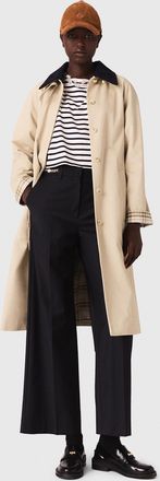 Maje Trench À Manches Et Col Contrastés - Beige - Maje