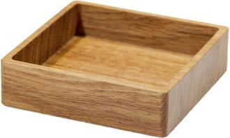 Lind DNA Holz Box Square Eiche Natur Holzschale, Maße: 11cm x 11cm x 3cm, 98165