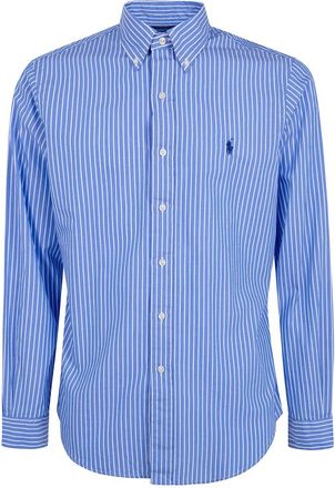 Polo Ralph Lauren Homme, Chemises, Bleu, Taille: 2XL Long Sleeves Sport Stripes Shirt