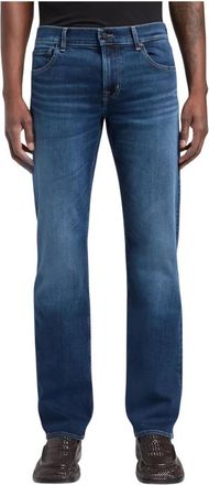 7 For All Mankind Homme, Jeans, Bleu, Taille: W40 Jean Droit Standard