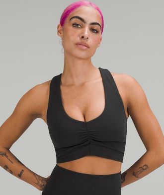 lululemon Soutien-gorge de yoga long et ruché Nulu Maintien léger, bonnet B et C pour Femmes - Taille 10