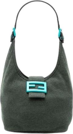 Fendi Pre-owned Sac bandouli&egrave;re en coton - Femme - Pre-owned - Vert - Taille: ONE Size