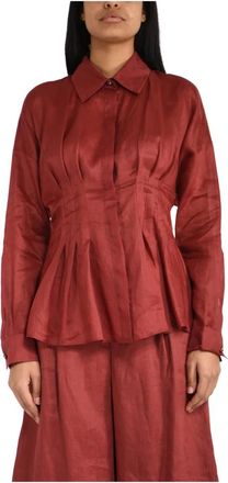 Max Mara Femme, Blouses et Chemises, Rouge, Taille: 42 FR Tora Shirt