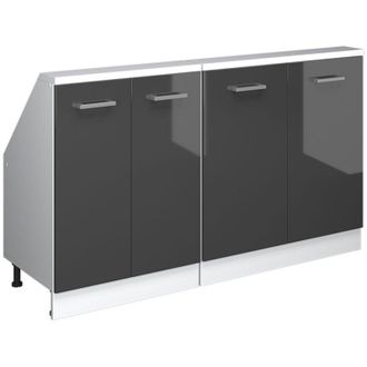 Vicco Ensembles de meuble de rangement sous pente Rion, Anthracite brillant/blanc, Lot de 2, Vicco
