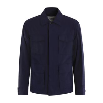 Woolrich Matt Stretch Field Jacket - - Jackets - Herren - Blau - 2XL