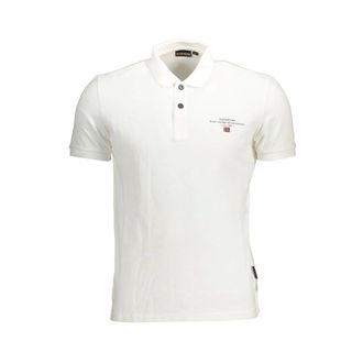 Napapijri Homme, Tops, Blanc, Taille: L Polo Manches Courtes
