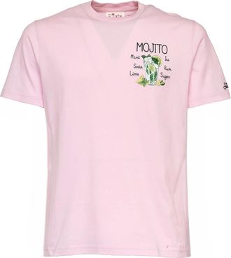 MC2 Saint Barth Homme, Tops, Rose, Taille: XL T-shirt &agrave; manches courtes et col rond