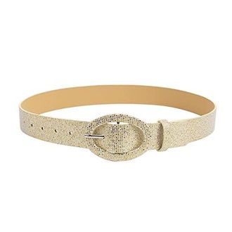 Generic Ceinture &eacute;Lastique Femme - Ceinture &Eacute;l&eacute;gante pour Femmes en Cuir PU Brillant avec Boucle D&eacute;corative Sunword pour Tenue