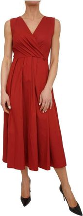 iBlues Femme, Robes, Rouge, Taille: 38 FR Iblcasta Midi Dress