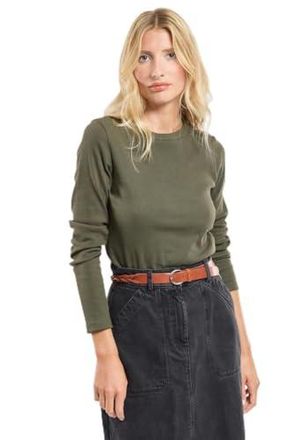 Armor Lux T- Shirt Marin Manches Longues Sweater, Foresta, XL Femme