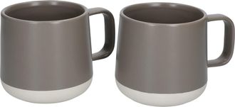 La Cafetière Sevilla Keramikbecher-Set, 2-teilig, in Geschenkverpackung, Shwarz