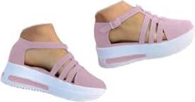 Generic Sandales orthop&eacute;diques &agrave; bout ferm&eacute; pour femme - Style d&eacute;contract&eacute; - Sandales compens&eacute;es vintage - Semelle souple - Antid&eacute;rapantes - Chaussures de spo