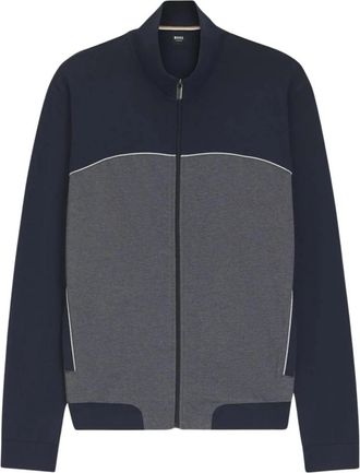 HUGO BOSS Offener Rei&szlig;verschluss-Jacke - - Sweatshirts & Hoodies - Herren - Blau - 2XL
