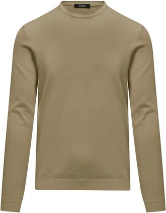 Bomboogie Homme, Pulls, Brun, Taille: XL Pullover Girocollo in Maglia Rasata Faded