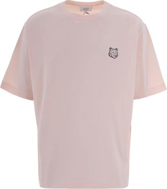 Maison Kitsun&eacute; Homme, Tops, Violet, Taille: S Fox Head Oversize Tee Shirt
