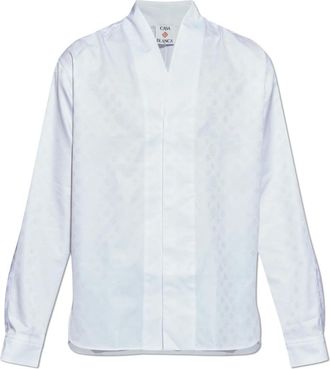 Casablanca Homme, Chemises, Blanc, Taille: M Logo Shirt