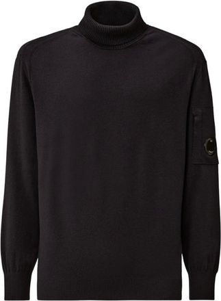C.P. Company C.p. Company, Homme, Pulls, Bleu, Taille: L Col roul&eacute; en laine m&eacute;rinos extra fine