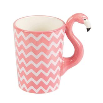 Sass & Belle Flamingo Chevron Tasse Becher rosa pink wei&szlig;