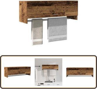 vidaXL Kleiderschrank Altholz-Optik 100x32,5x35 cm Holzwerkstoff - Vidaxl