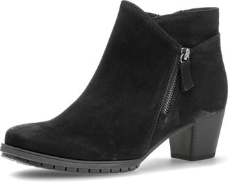 Gabor Damen Chelsea Boots, Frauen Stiefeletten,Leder-Sohle,Cherry,Merlot,Sport-Dynamic,g-Weite,glatt-Leder,silbrt,schwarz (Micro),38.5 EU / 5.5 UK