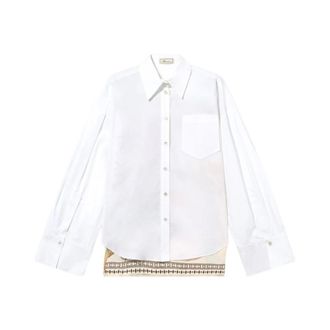 Blumarine Femme, Blouses et Chemises, Blanc, Taille: 38 FR Printed Shirt