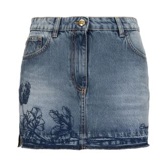 Elisabetta Franchi Denim Skirt - - Skirts - Damen - Blau - S