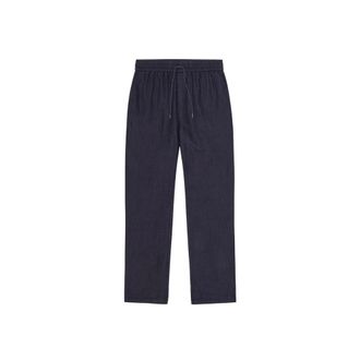 Les Deux Homme, Pantalons, Bleu, Taille: S Patrick Linen Pants