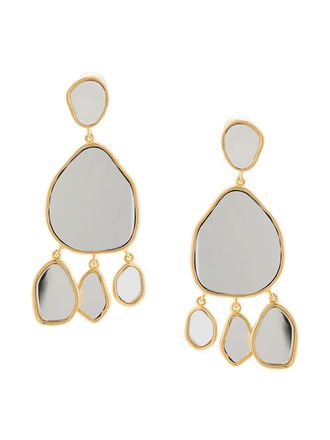 Aur&eacute;lie Bidermann boucles doreilles pendantes &agrave; d&eacute;tails de miroirs