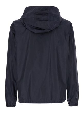 Valentino Mens Blue Jacket With Vlogo Detail Polyamide Coat
