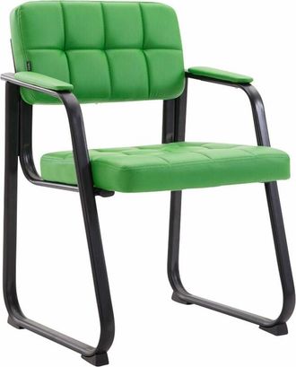 Clp Chaise invit&eacute;e &eacute;l&eacute;gante en cuir eco en attente dattente rembourr&eacute;e avec divers accoudoirs Couleur : Vert