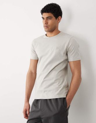 Boss Orange by Hugo Boss Tales - T-shirt avec logo encadr&eacute; - Gris moyen