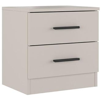 PEGANE Pegane - Table de nuit, table de chevet avec 2 tiroirs coloris beige - Longueur 39,60 x profondeur 33,50 x hauteur 43 cm
