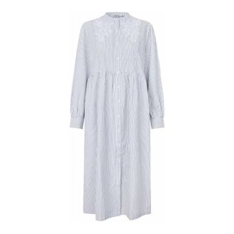 Masai Femme, Robes, Blanc, Taille: 44 FR Long Sleeve Shirt Dress