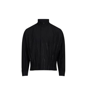 Issey Miyake Veste cintr&eacute;e &agrave; plis unie