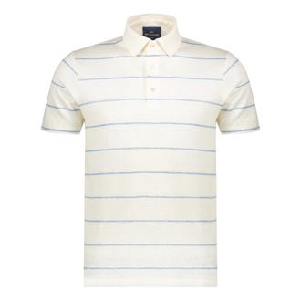 Paul & Shark Gestreiftes Polohemd aus Leinen - - Tops - Herren - Wei&szlig; - 2XL