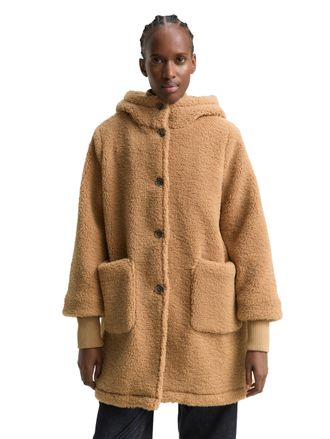 Tom Tailor Damen Mantel aus Teddyfell