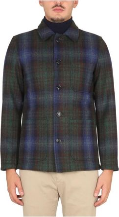 Aspesi Homme, Vestes, Multicolore, Taille: S Classic Collar Button Pla