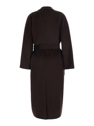 Elisabetta Franchi Belted Notched Collar Coat - Brown