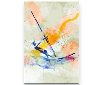Paul Sinus Art Windsurfer III 90x60cm auf Leinwand gespannt fertig zum aufh&auml;ngen
