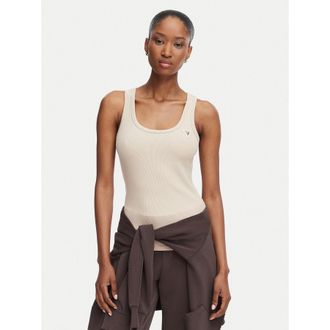 Guess Top V4YP06 K8RT2 Beige Slim Fit