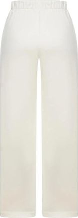 Max Mara Femme, Pantalons, Blanc, Taille: 38 FR Wide Leg Elastic Waist Pantalons