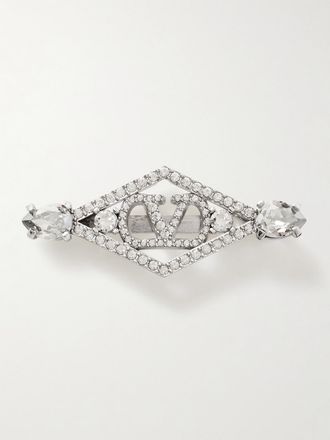 Valentino Garavani R&ecirc;ve Radieux Silberfarbene Haarspange Mit Swarovski-kristallen