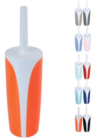 MSV WC B&uuml;rste Kandy aus Kunststoff WC Garnitur Toilettenb&uuml;rste Orange