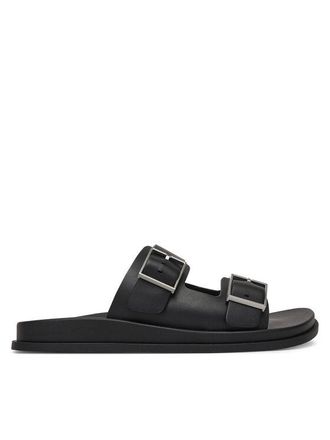 Calvin Klein Pantoletten City Sandal Buckle Lth HW0HW02885 Schwarz