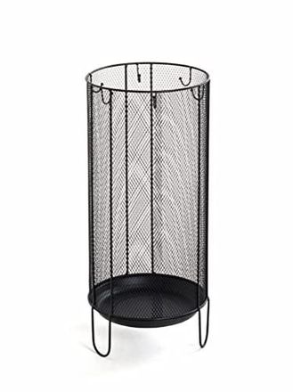 Haku Möbel Porte parapluies Noir, métal - Dim.: H 48 cm x Ø 26 cm, Style: Modern
