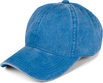 styleBREAKER Casquette Unisexe Baseball Look Vintage Ajustable 6-Panel Cappy en Optique Washed avec Visier Courbé en Coton Casquette Rétro pour Hommes et Femmes, T