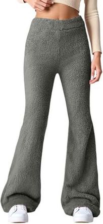 Generic Pantalon Chaud en Polaire - V&ecirc;tement Thermique Femme Pants Hiver Pantalons Grande Taille Pant &Eacute;pais Bottoms Taille Haute Pantalon Confortable Pants Su